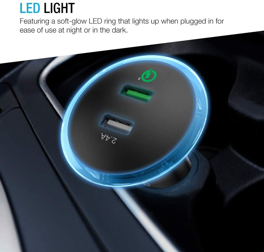 Maxboost 30W Dual USB QUICK CHARGE 2.0 CAR CHARGER