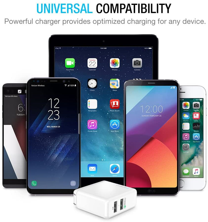 Maxboost Phone Wall Charger Quick Charge 3.0 30W Dual Port